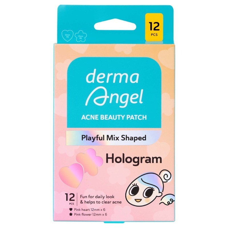 Jual (GIFT)Derma Angel GWP Acne Beauty Patch Hologram - Heart & Flower ...