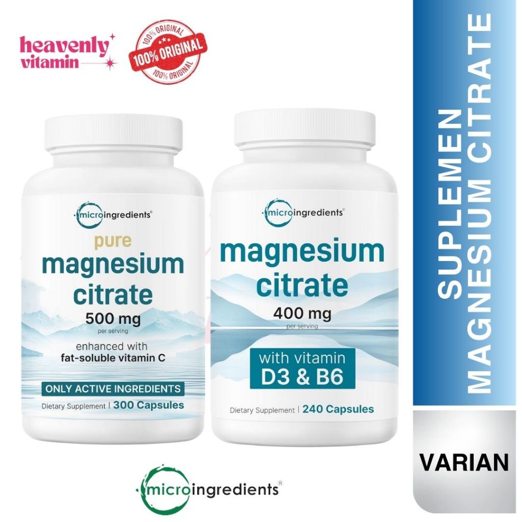 Jual Micro Ingredients Pure Magnesium Citrate 400 & 500 mg - 240 & 300 ...