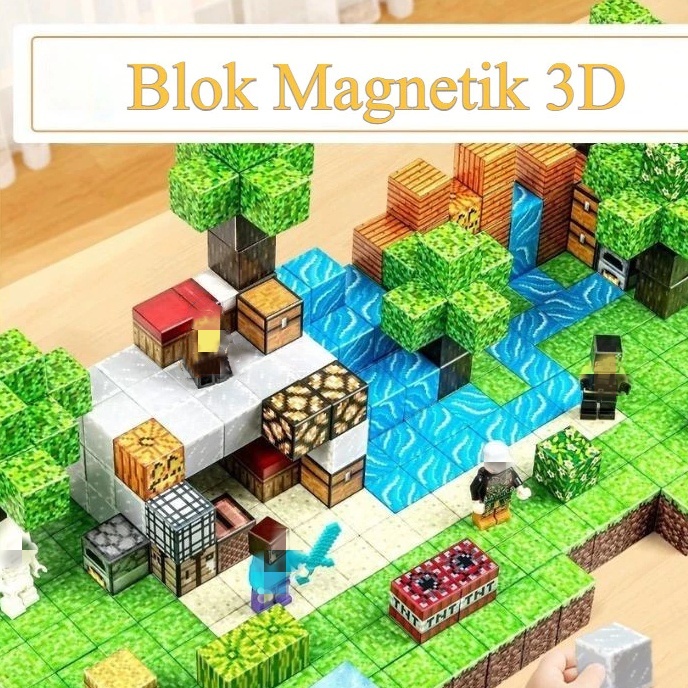 Jual COD Magnetic Building Blocks 4D Cubes DIY 3D Puzzle Balok Blok Set ...