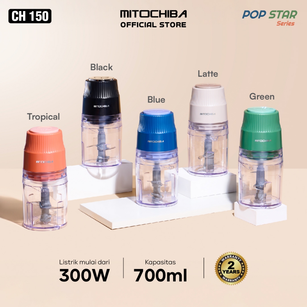 Jual MITOCHIBA CH150 CHOPPER POPSTAR 0.7L | Food Chopper | Low Watt ...