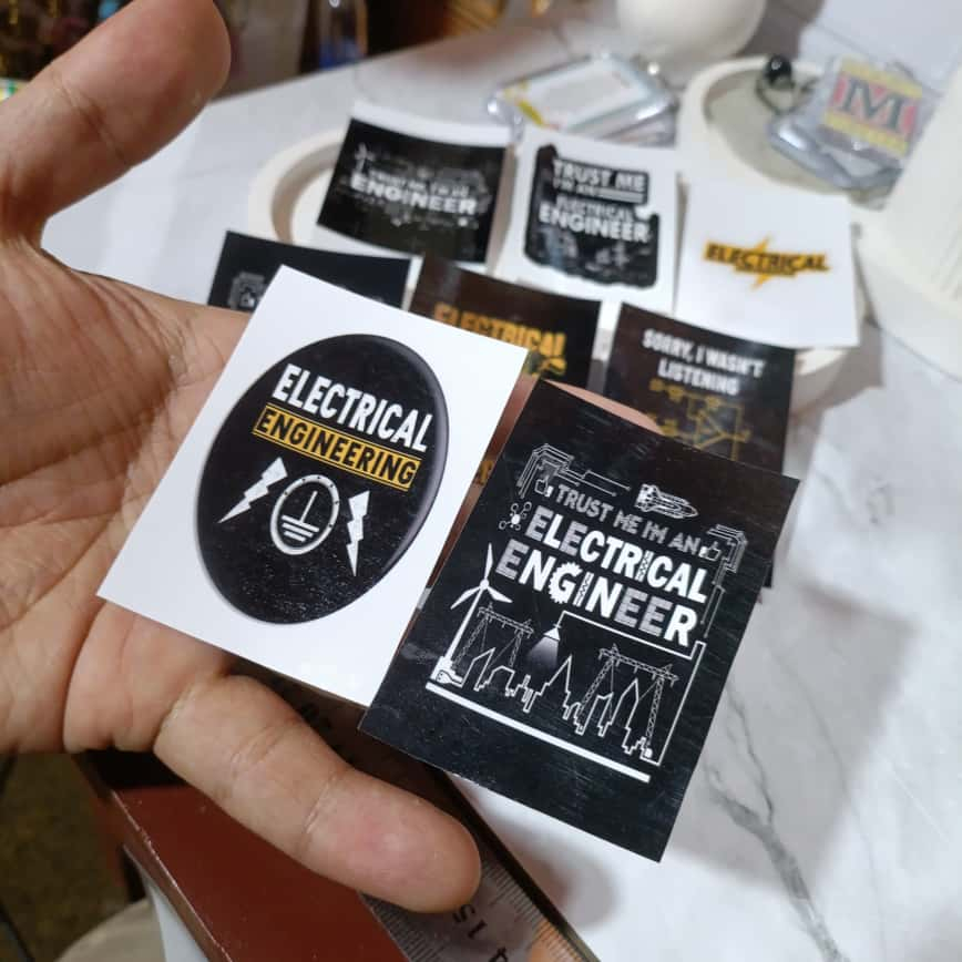 Jual Stiker teknik elektro teknik listrik bahan vinyl tahan panas tahan ...