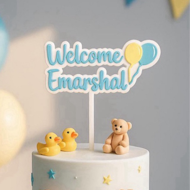 Jual Custom Cake Topper Premium | Cake Topper Custom Warna Custom ...