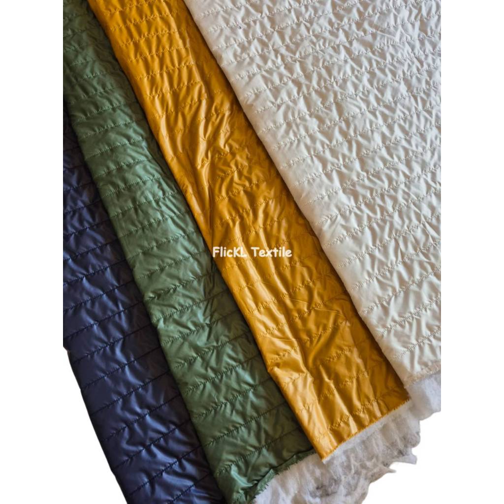 Jual Bahan Kain Quilting Salur Parasut Dakron Quilting Vertikal Parasut ...