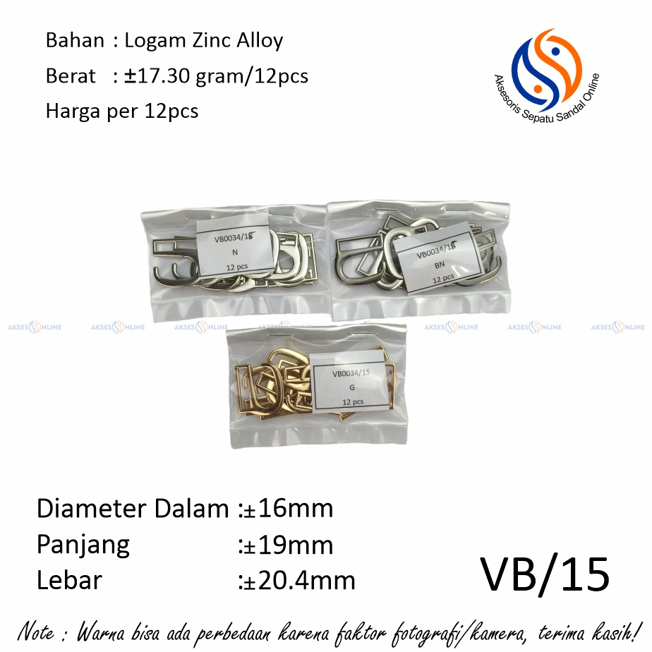 Jual Kait Gesper Murah 15mm (per 12 pcs) | Shopee Indonesia