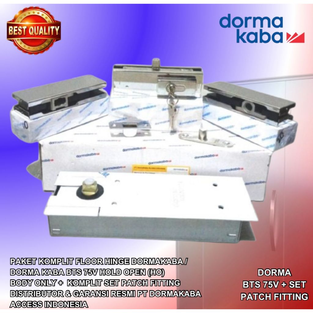 Jual Paket Komplit Floor Hinge Dorma Kaba/DormaKaba BTS 75V Plus Patch ...