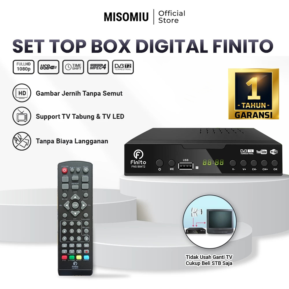 Jual [SET TOP BOX] Finito FNS-B04T2 STB TV Digital Receiver Penerima ...