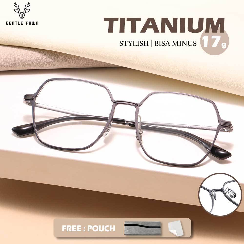 Jual Gentle Fawn Frame Kacamata Style Kotak Bahan Titanium TerBaru ...