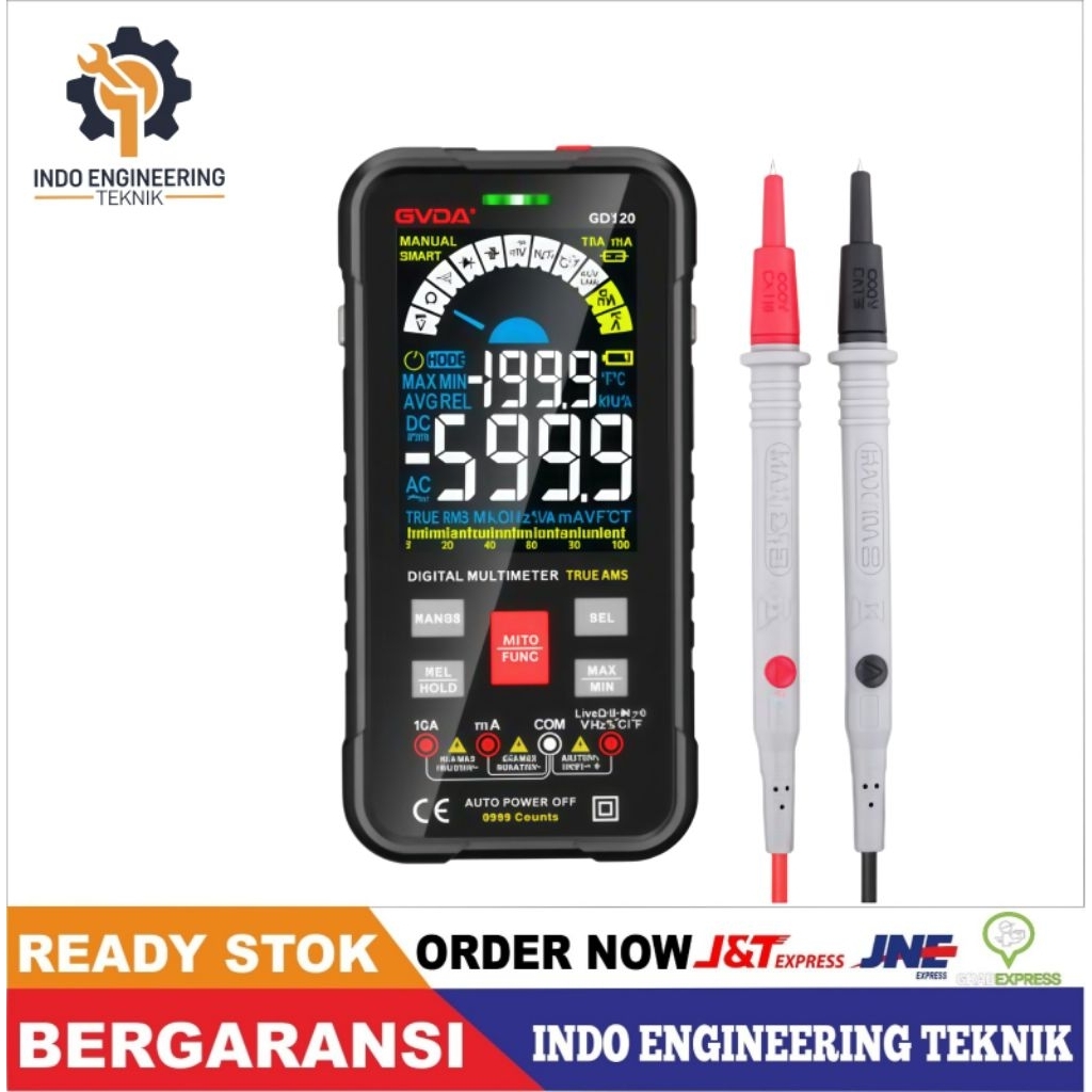 Jual Smart Multimeter GVDA GD-128 True RMS AC DC Digital GD128 ...