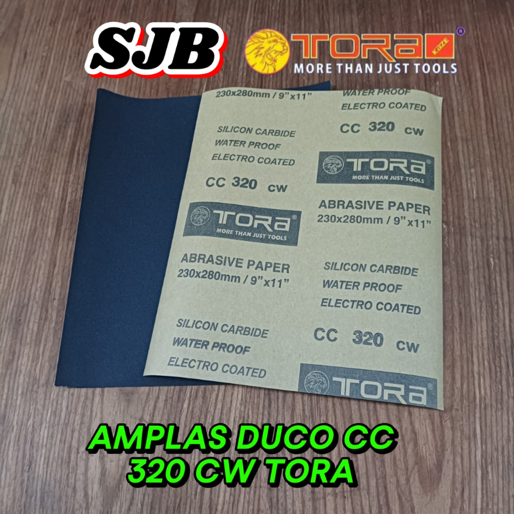 Jual AMPLAS DUCO STANDARD GRIT 320 -2000 TORA (230MMX280MM) | Shopee ...
