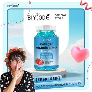 Jual BIYODE Hair Gummy Kolagen Vitamin Biotin Vitamin H 6000mcg dengan ...