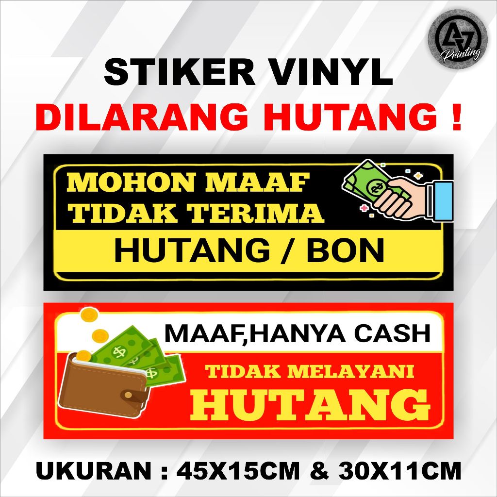 Jual STIKER VINYL DI LARANG HUTANG / BON | Shopee Indonesia