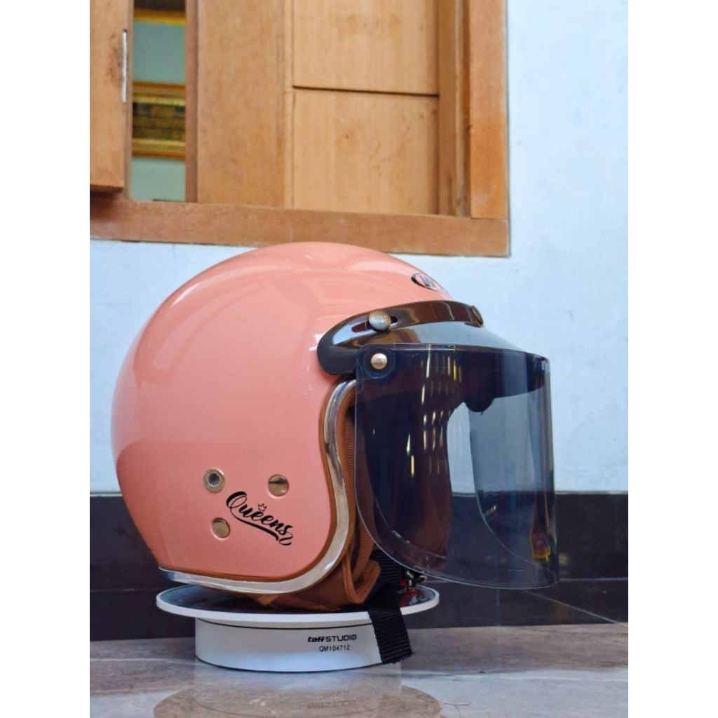 Jual [HELM Hijab]Helm WTM QUENS Bogo SC Hijab Frendly Helm Hijab Retro ...