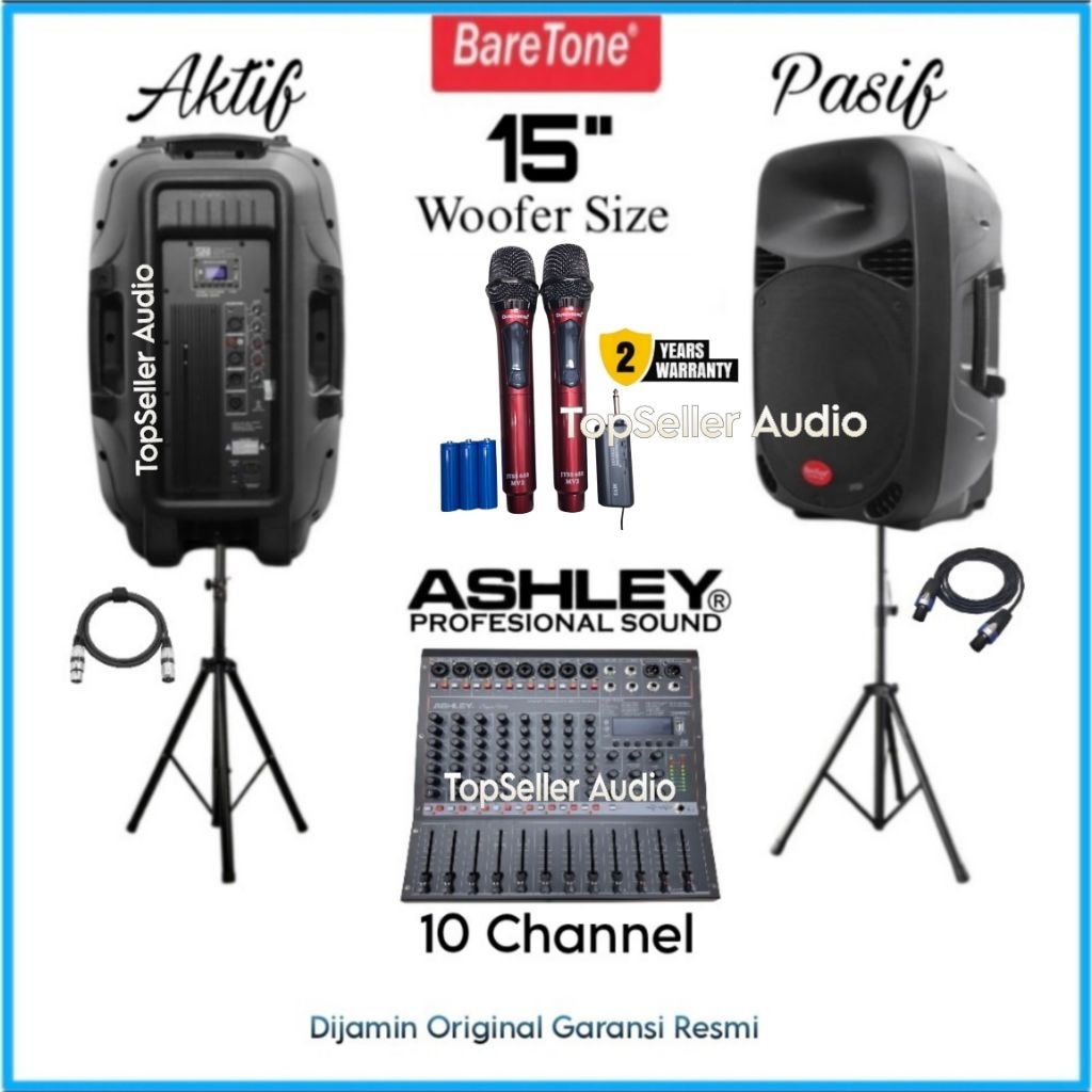 Jual Paket Sound System Karaoke Speaker 15 Inch BareTone [ Active ...