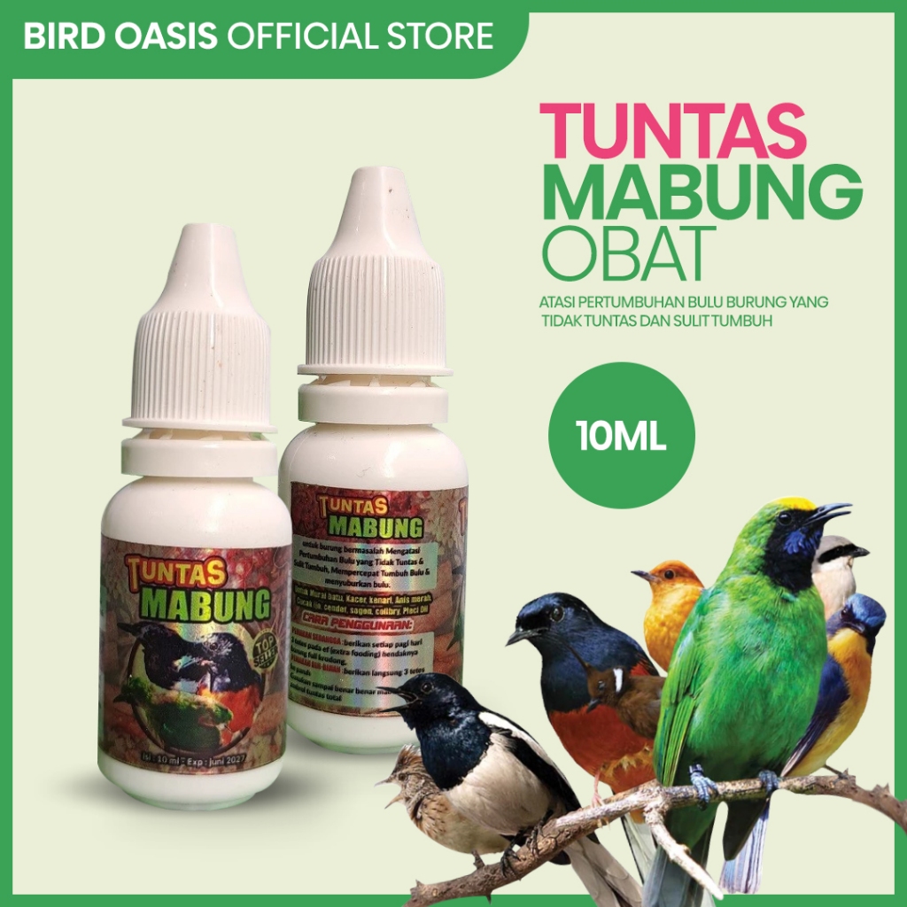 Jual [BEST SELLER] Tuntas Mabung 10ml Atasi pertumbuhan bulu burung ...