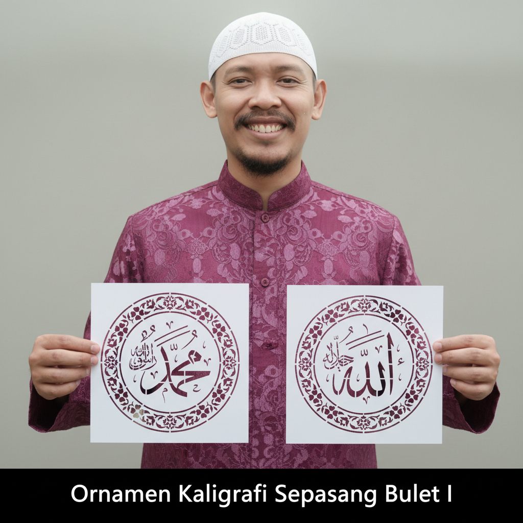 Jual MAL STENSIL LAFADZ ALLAH DAN LAFADZ MUHAMMAD SEPASANG BORDER I ...