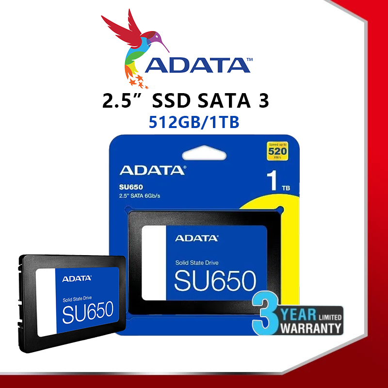 Jual ADATA Internal hard drive SU650 Solid State Drive 6.0Gb/s 512GB ...