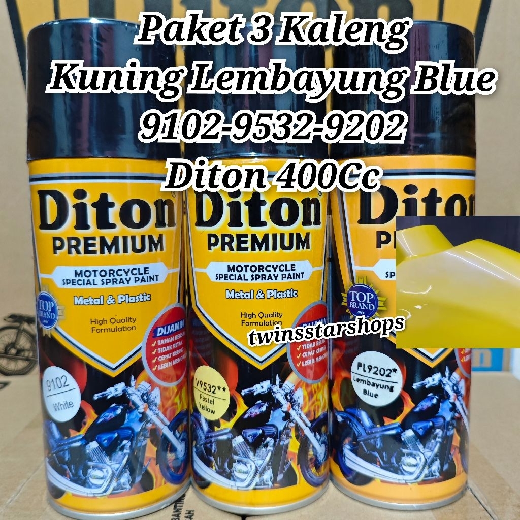Jual Pilok Pylox Cat Diton Premium Paket 3 kaleng Varian Lembayung Blue ...