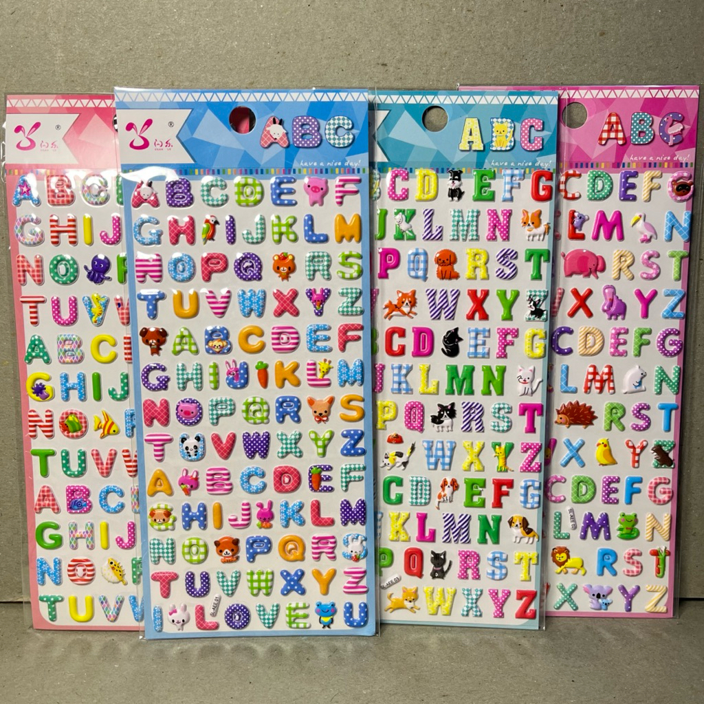 Jual Stiker Alphabet / Stiker Abjad / Stiker Alfabet / Stiker ABC ...