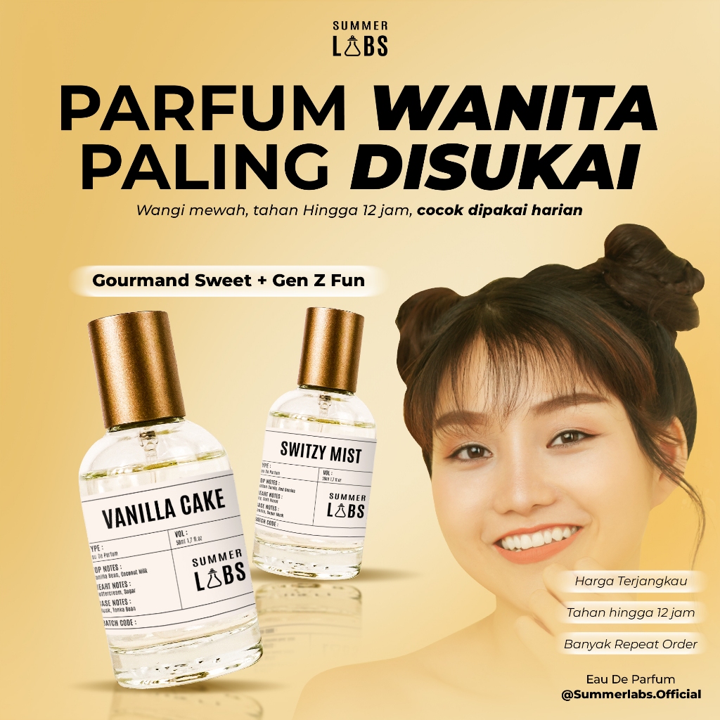 Jual Parfum Bundle 2pcs Vanilla Cake & Switzy Mist Aroma Gourmand Sweet ...
