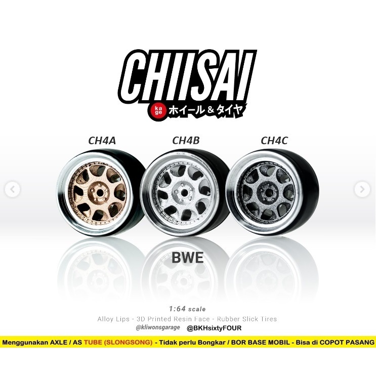 Jual CH4 Ban Karet CHIISAI KAGE Model ROTIFORM BWE 10mm AXLE TUBE HIGH ...