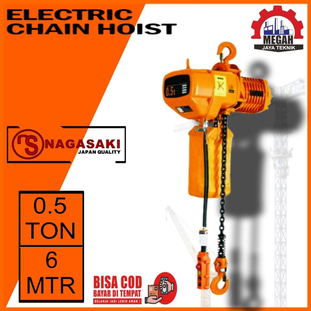 Jual ELECTRIC CHAIN HOIST KAPASITAS 500 KG × 14 METER DAN 20 METER 380V ...