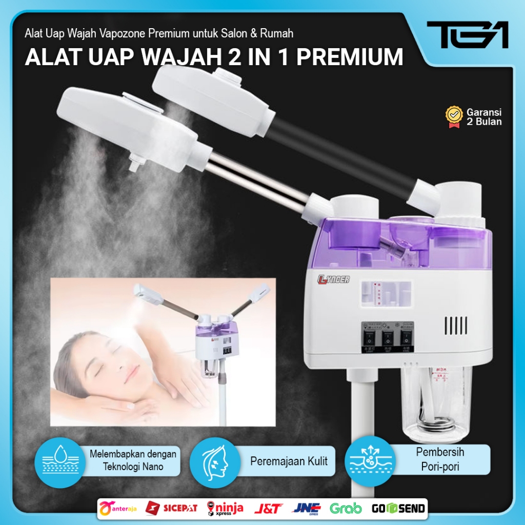 Jual LYNCER Alat Uap Wajah 2 in 1 Facial Steamer Vapozone Hot & Cold ...