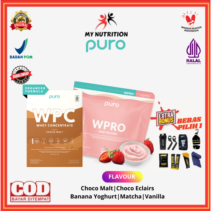 Jual Puro WPRO WPC 300gram Whey Protein Concentrate Isolate Susu ...
