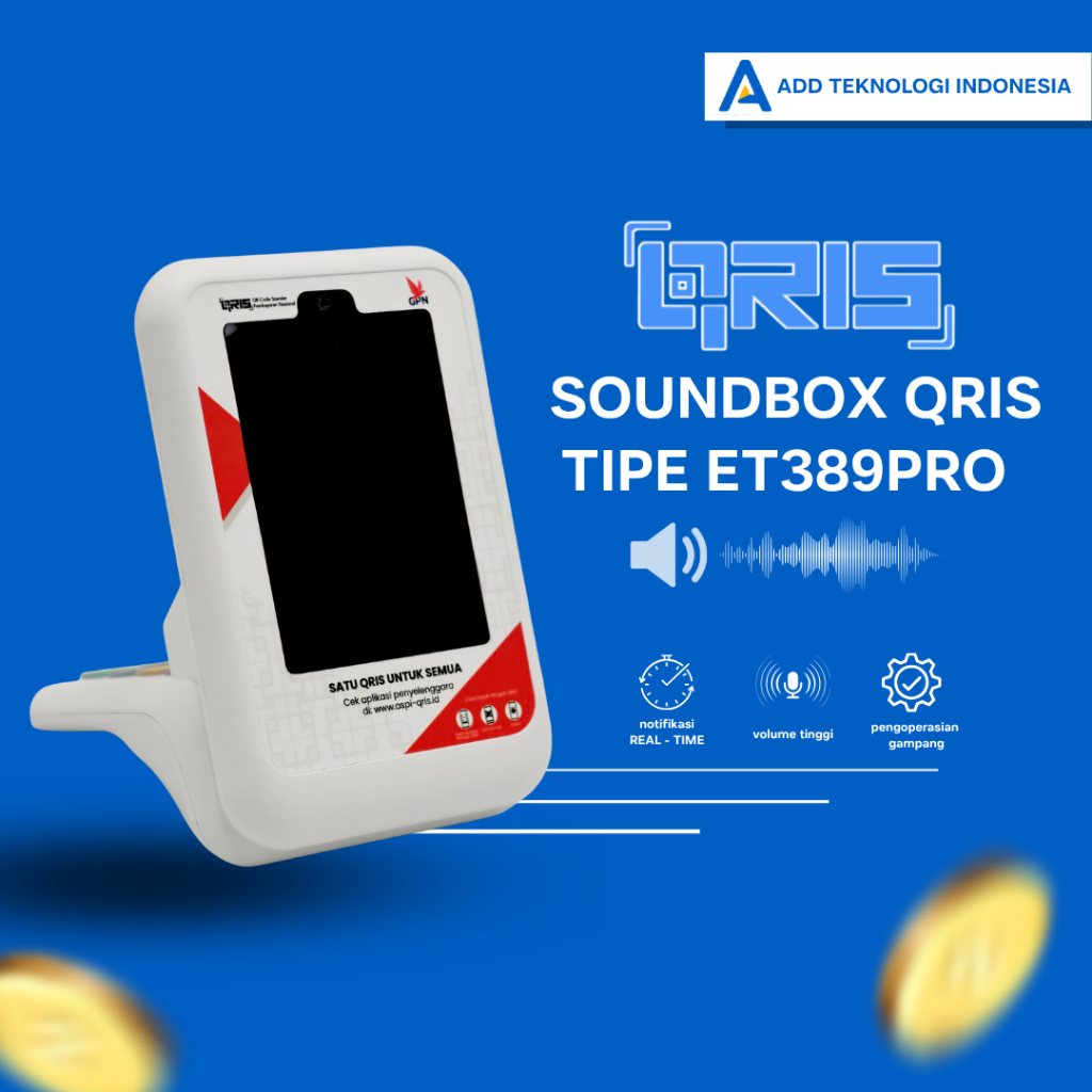 Jual ADD Soundbox QRIS ET389 PRO - Alat Pembayaran Digital Bersuara ...