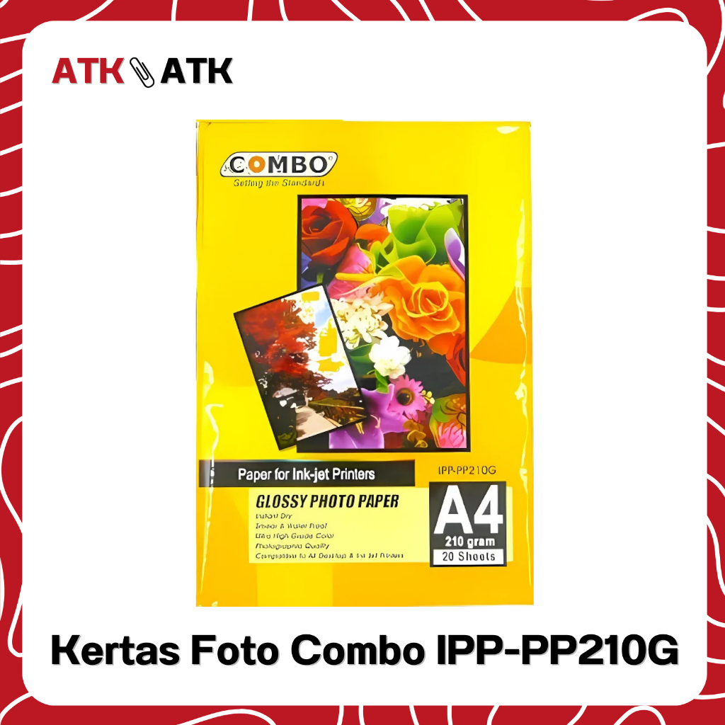 Jual [PACK] KERTAS FOTO COMBO IPP-PP210G A4 210g Glossy Photo Paper 1 ...