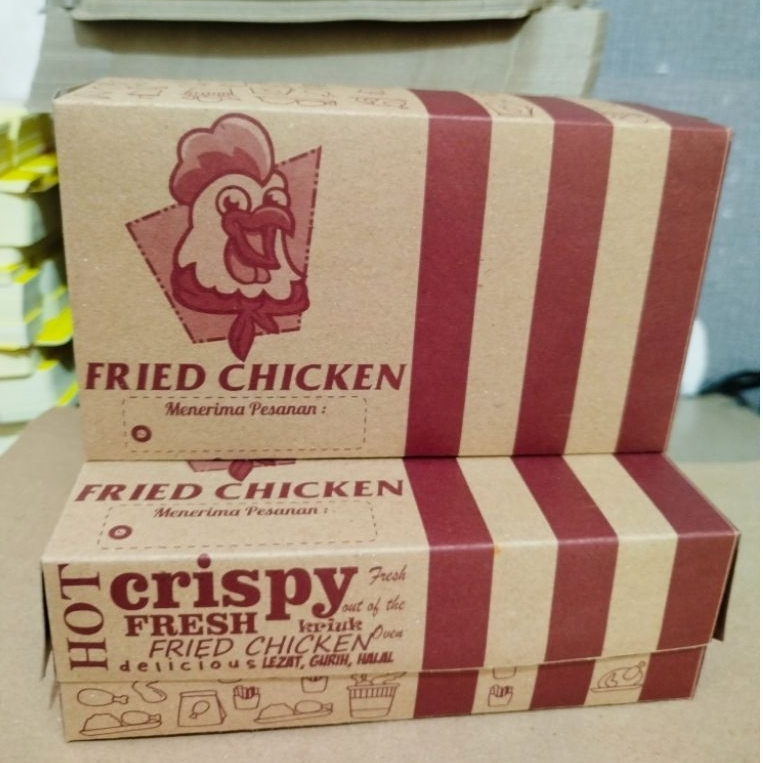 Jual BOX KFC KRAFT LAMINASI DUS FRIED CHICKEN KOTAK NASI AYAM MURAH isi ...