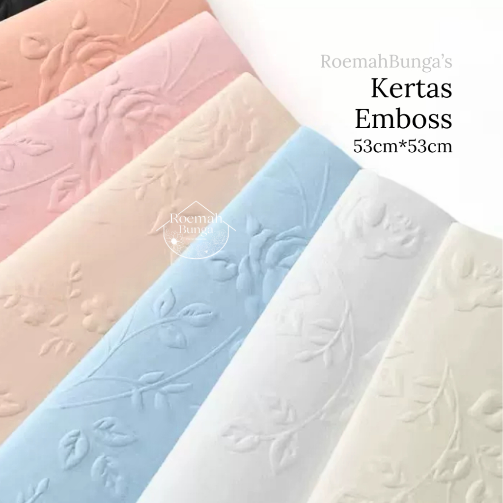 Jual [LBR] Kertas Buket Korea Tebal Emboss Bunga / Bouquet paper flower ...