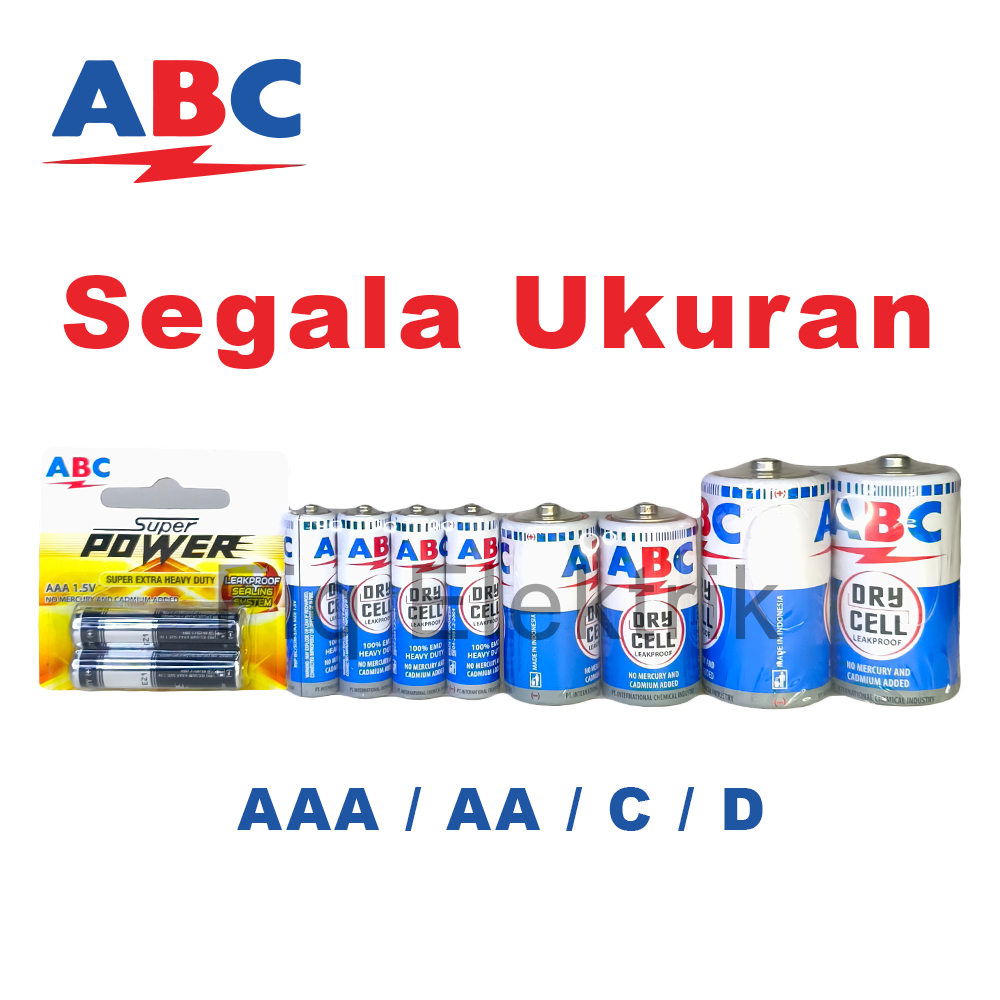 Jual BATERAI ABC AA / AAA / C / D 1.5V Murah Segala Ukuran! | Shopee ...
