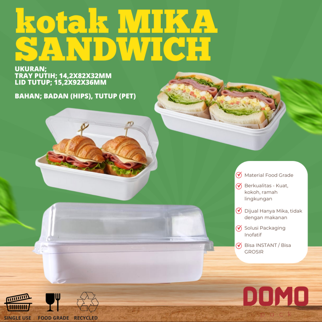 Jual Kotak Mika Sandwich Tray Sandwich SW01 | Shopee Indonesia