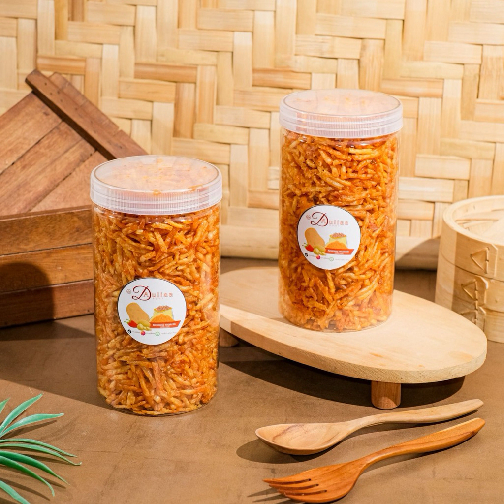 Jual [Paket beli 2] Kentang mustofa toples 1000ml mustofa kering pedas ...