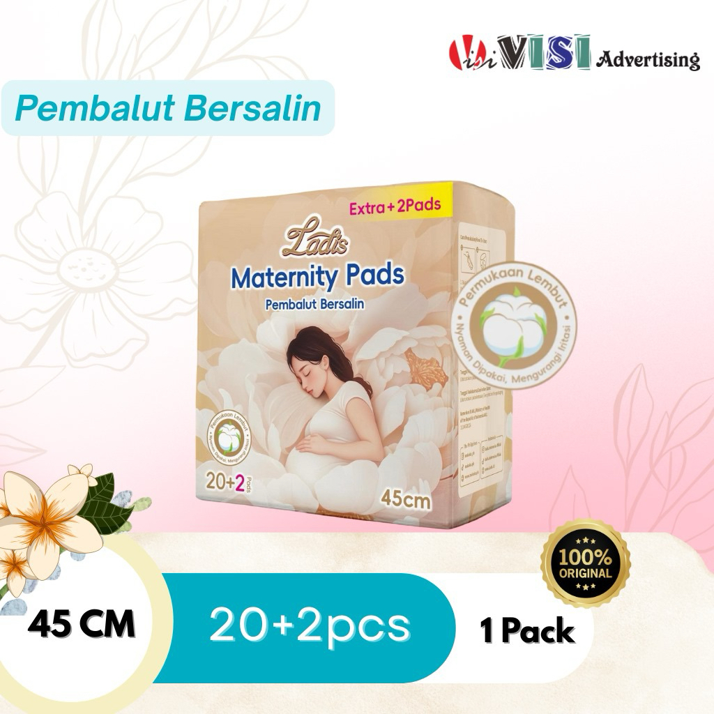 Jual PEMBALUT BERSALIN MATERNITY PADS LADIS 45CM ISI 22 PCS | Shopee ...