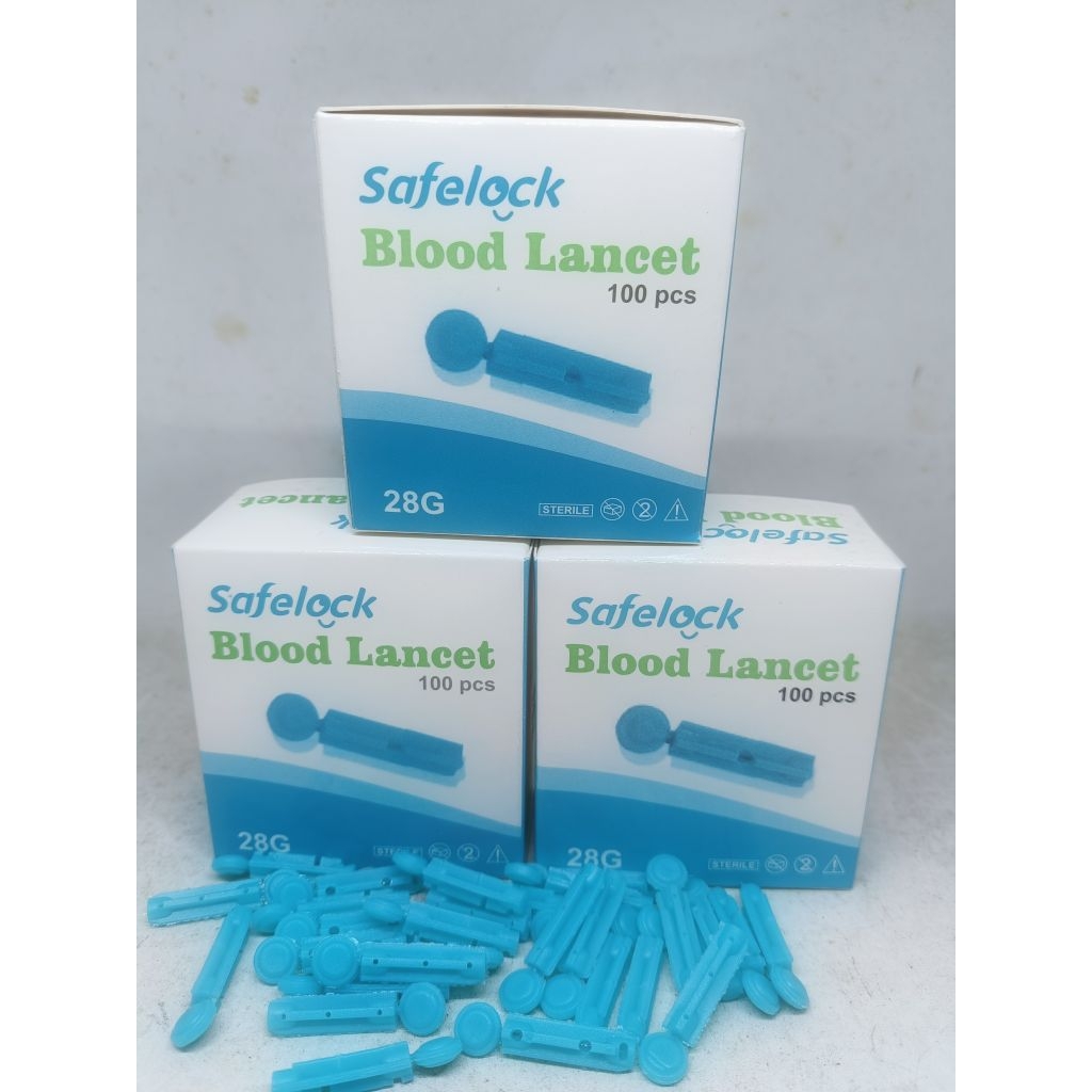 Jual Blood lancet safelock 28G @100pcs | Shopee Indonesia