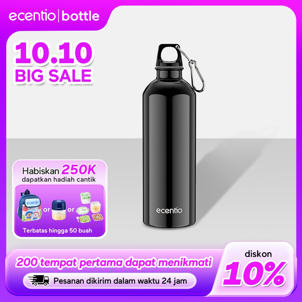 Jual ecentio botol minum olahraga sport 750ml BPA FREE bottle anti ...