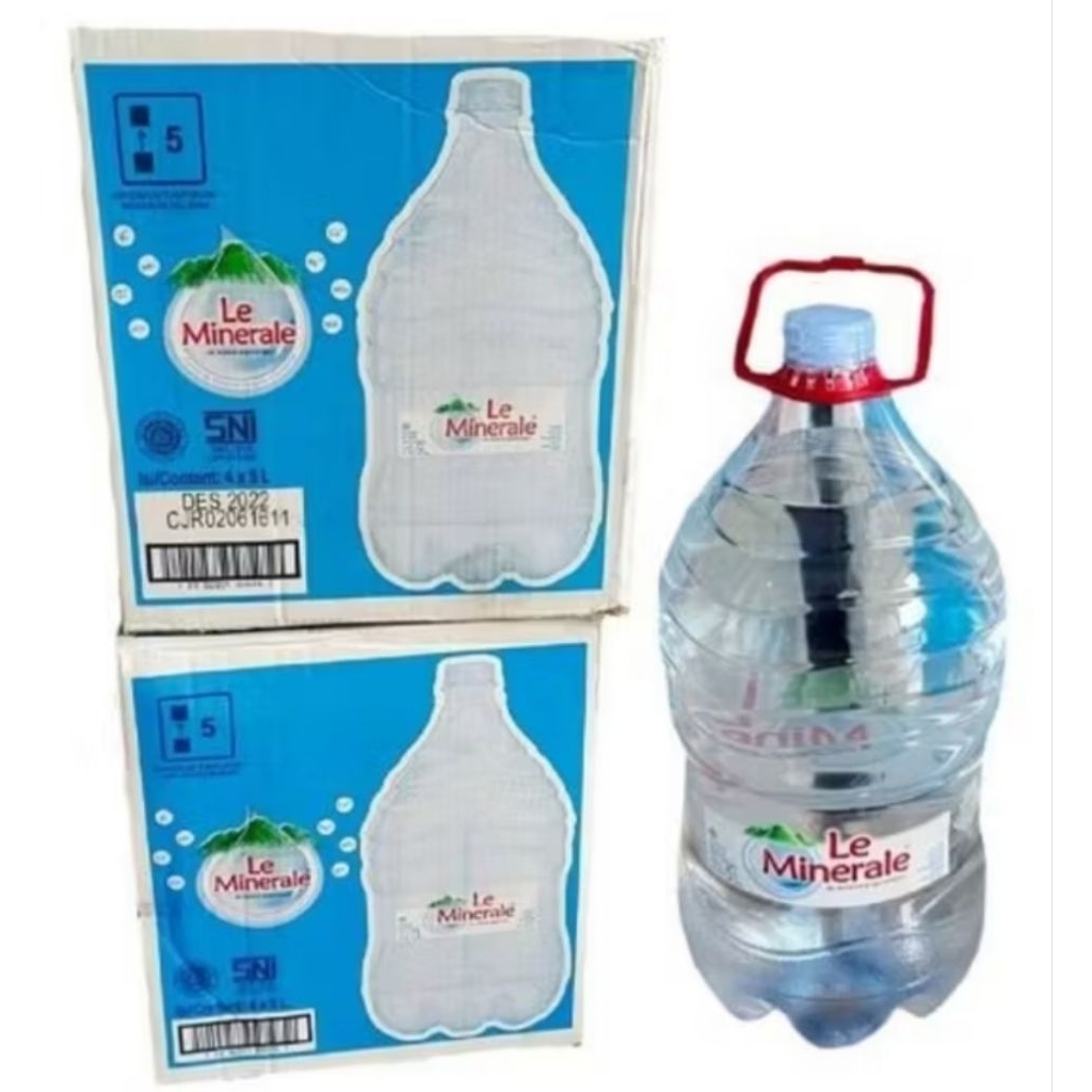Jual Le Mineral Minerale 5 Liter ( 1 Dus isi 4 Galon ) | Shopee Indonesia