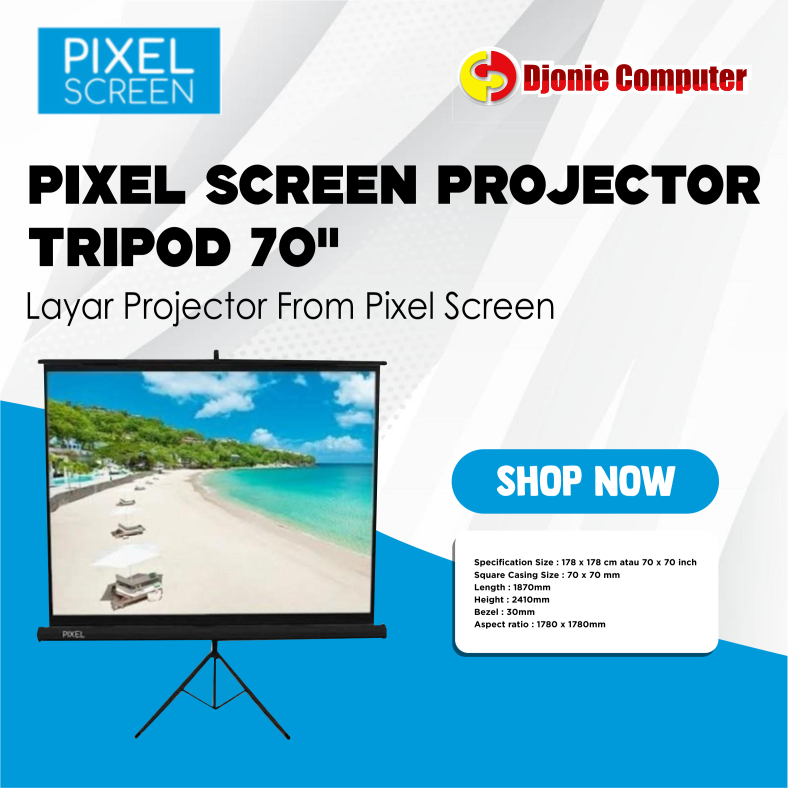 Jual PIXEL SCREEN PROJECTOR TRIPOD 70'' | Shopee Indonesia