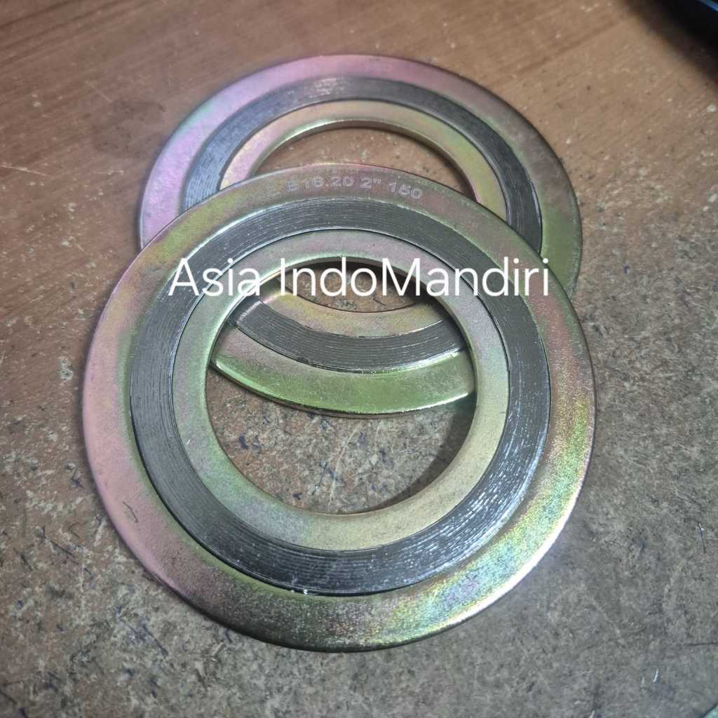 Jual Spiral Wound Gasket ANSI 150 4" inch DN100 Carbon Steel Besi / SWG ...