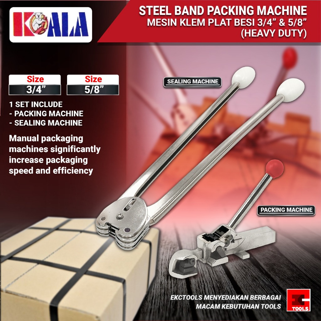 Jual Mesin klem kardus Heavy duty / PET Strapping machine for packing ...