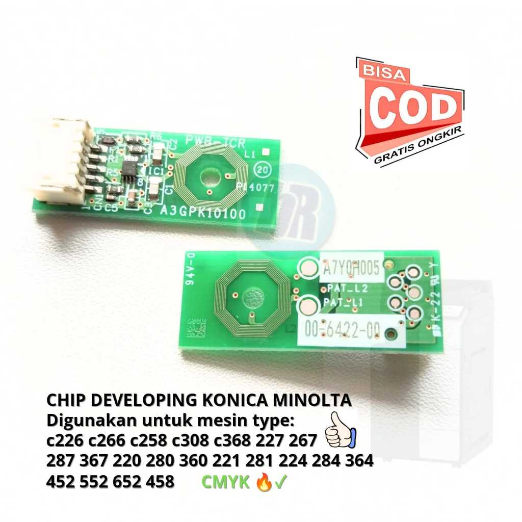 Jual CHIP DEVELOPING BIZHUB C226 C266 C258 C308 C368 227 267 287 CMYK ...
