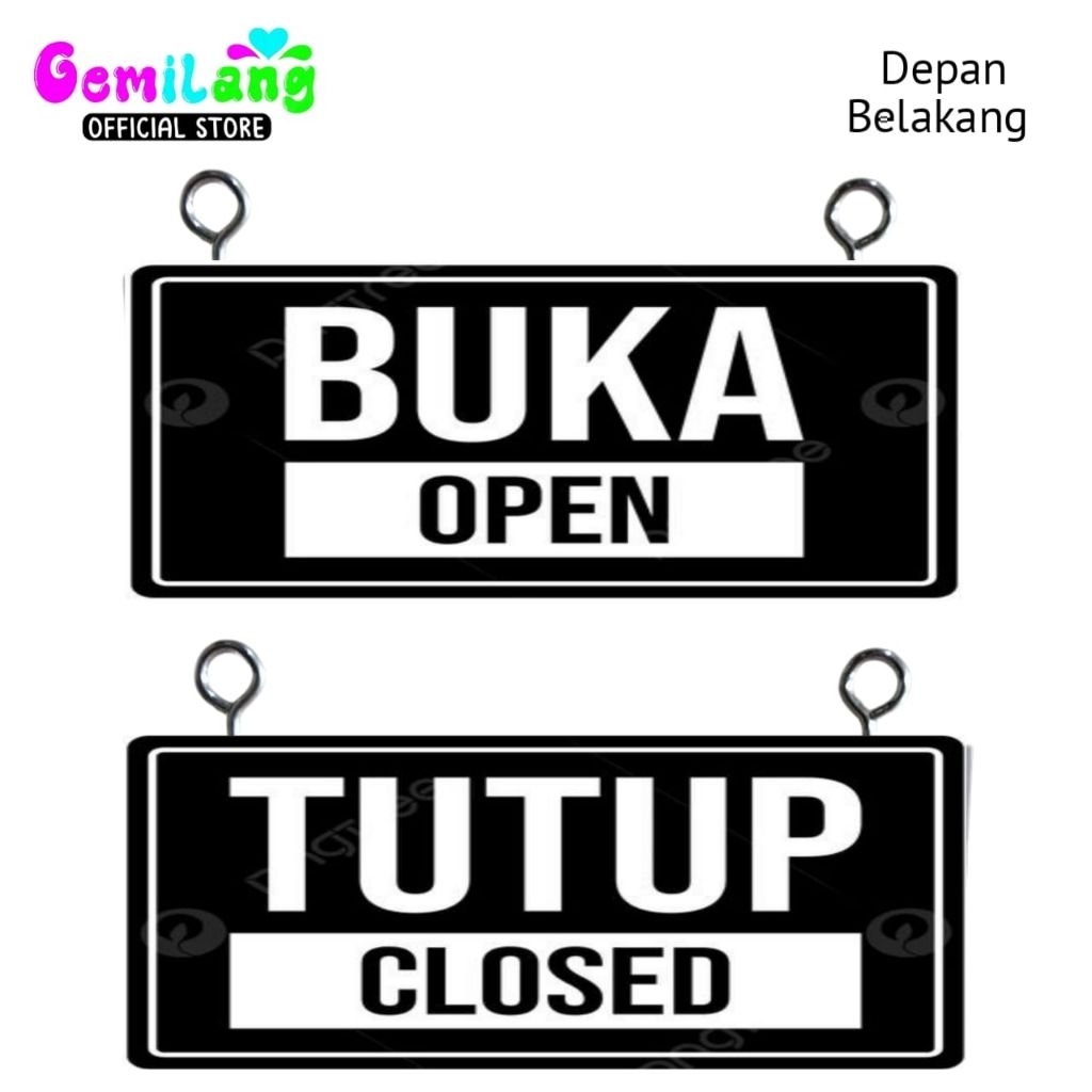 Jual Papan Buka Tutup Open Closed Signin || Papan Buka Tutup | Shopee ...