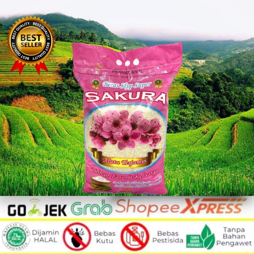 Jual Beras Cap Sakura 5 Kg 10 Kg 15 Kg 20 Kg | Shopee Indonesia