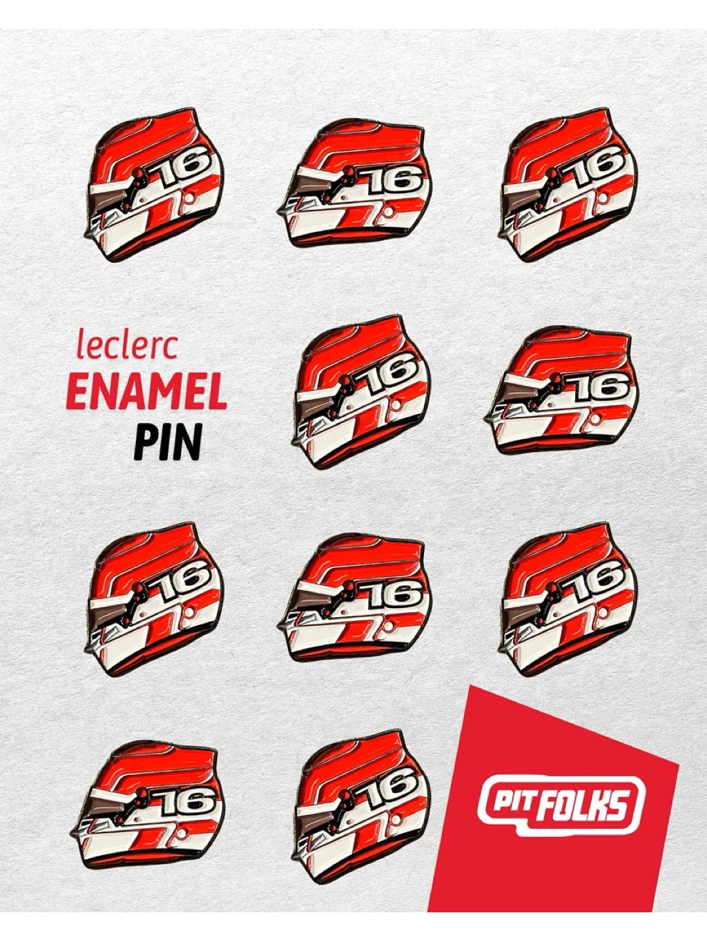 Jual Enamel pins Charles Leclerc Helmed | Shopee Indonesia