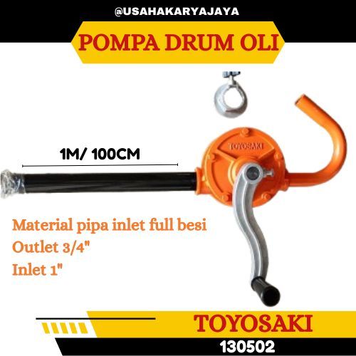 Jual Toyosaki Pompa Oli Manual Tangan 1M Original/ Hand Rotary Oil Pump 130502/ Pompa Drum ...