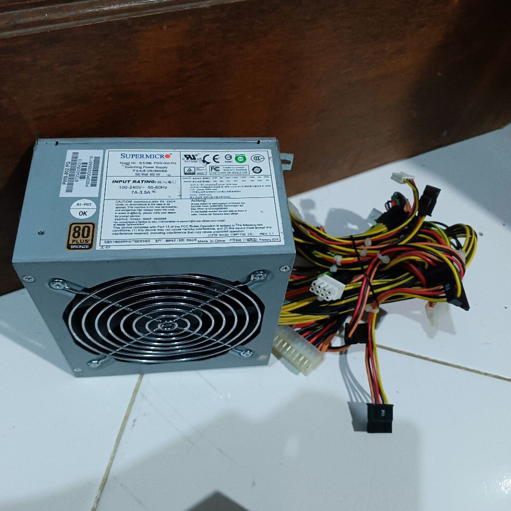 Jual Power Supply 80+ Supermicro PWS 500 PQ PC Workstation High Class ...