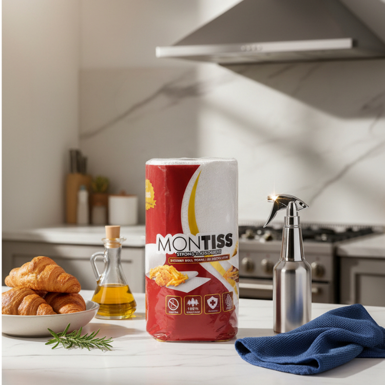 Jual MONTISS Kitchen Roll Towel 80 Sheet | Tisu Tissue Tebal Serbaguna ...