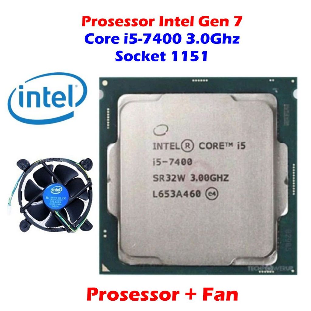 Jual PROSESSOR INTEL CORE I5 7400 3.0GHZ GEN 7 KABY LAKE SOCKET 1151 ...