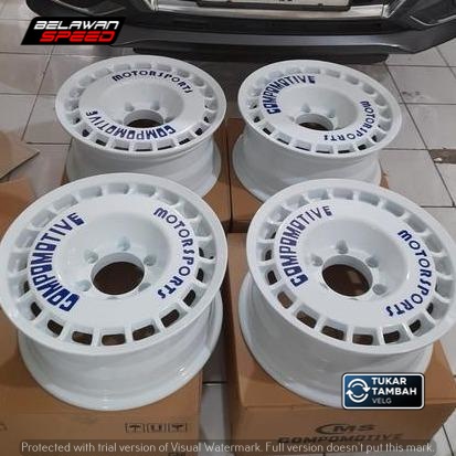 Jual Velg Mobil Rally Ring 16 Putih Compomotive HSR RL untuk Pajero ...